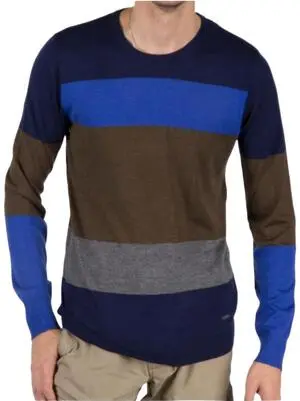 Iceberg Striped Pullover - Black