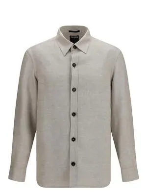 Zegna Button-front Overshirt - Gray