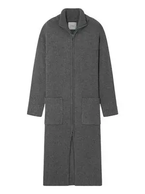 LISA YANG Long Cardigan With Zipper Closure - Gray