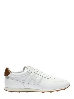 Hogan Logo-patch Leather Sneakers - White
