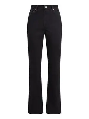 TOTEME High Rise Slim Cotton Denim Jeans - Black