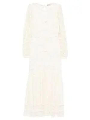 TWINSET Long Sleeved Maxi Dress - White