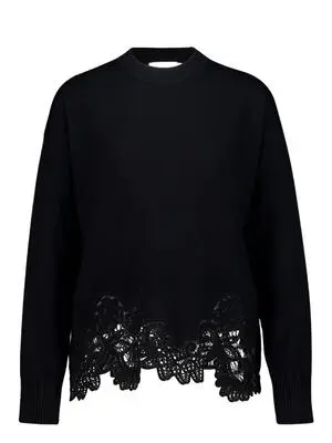 Zimmermann Luna Merino Lace Sweater - Black