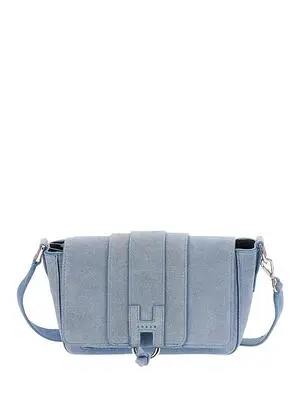 Hogan Flap Shoulder Bag With Studded Base - Blue