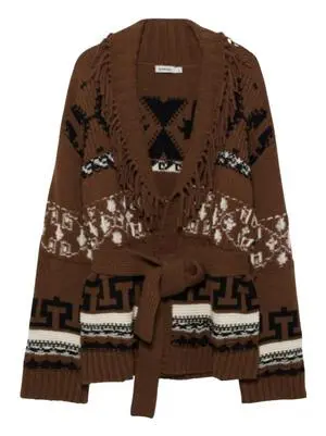 SIMKHAI Simkhai Elwood Western Fringe Wrap Cardigan