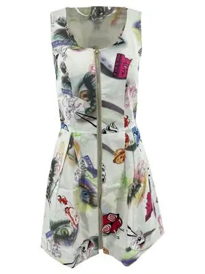 Kenzo Sleeveless Printed Dress - Gray