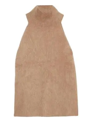 LISA YANG Leya Cashmere Turtleneck Top - Brown