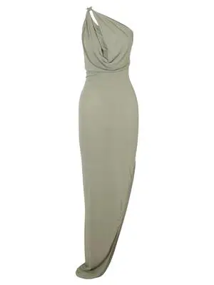 Rick Owens Aaliyah One-shoulder Jersey Gown - Gray