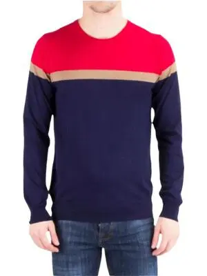 Iceberg Multicolor Round Neck Pullover - Blue