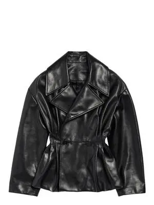 Balenciaga Folded Short Trench - Black