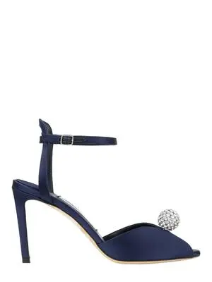 JIMMY CHOO Embellished Open-toe High-heeled Sandals - Ocean/crystal