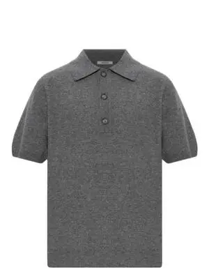 ENTIRE STUDIOS Buttoned Knitted Polo Shirt - Black