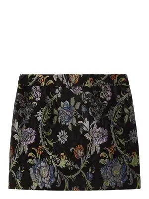 Chloé Floral Jacquard Mini Skirt - Black
