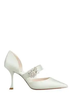 ROGER VIVIER Mary Jane Pumps With Crystal Buckle - Light Blue