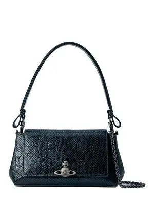 VIVIENNE WESTWOOD Hazel Medium Clutch Bag With Chain Strap - Black