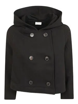 Dries Van Noten Hooded Double-breasted Jacket - Black
