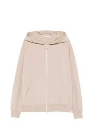 Brunello Cucinelli Long-sleeve Zip-up Hoodie - Nude