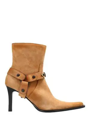 Balenciaga Heeled Pointed Toe Ankle Boots - Brown