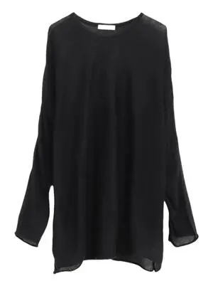 THE ROW Long Sleeve Blouse With Round Neck - Black