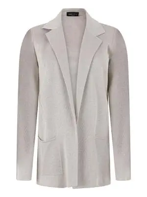 ROBERTO COLLINA Shawl Collar Fine Knit Cardigan - Gray