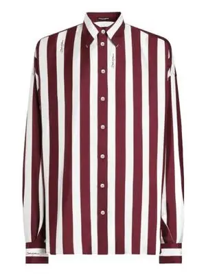 Dolce & Gabbana Dolce Gabbana Striped Twill Shirt - Red