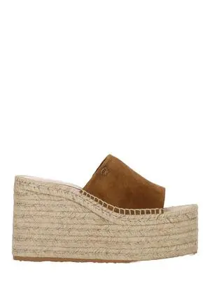 GIANVITO ROSSI Platform Espadrille Heeled Sandals - Nude