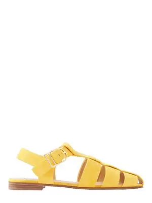 Gabriela Hearst Buckle Flat Sandals - Yellow
