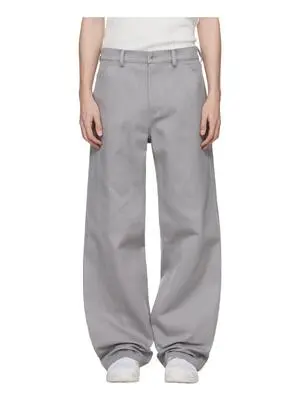 RIER Casual Pants With Belt Loops - Mist Grey