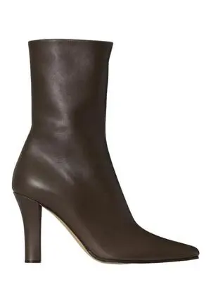 THE ROW Pointed Toe Heeled Boots - Retro Brown