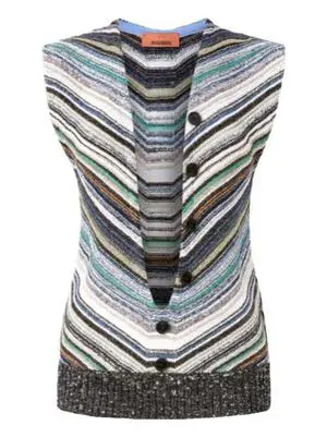 Missoni Striped Sequin Appliqué Sleeveless Top - Multiple Colors