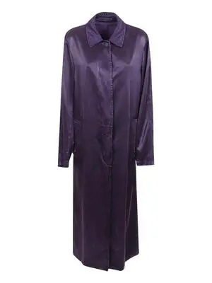 Dries Van Noten Long-sleeved Trench Coat - Black