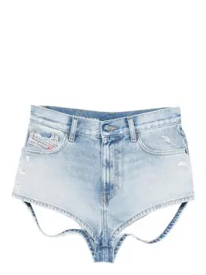 DIESEL® Distressed Cutoff Denim Shorts - Light Blue