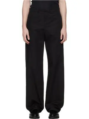 RIER Straight-leg Pants With Belt Loops - Black