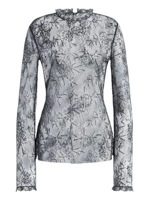 ALBERTA FERRETTI Alberta Ferretti Embroidered Lace Long Sleeve Shirt