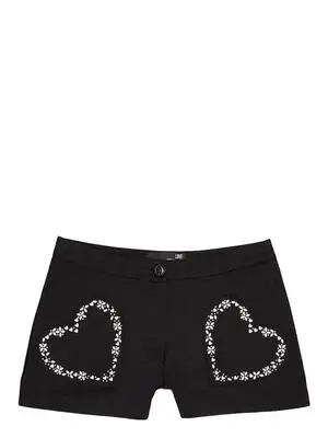 Moschino Detail Shorts - Black