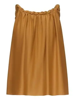 Loulou De Saison Braided Strap Top - Brown
