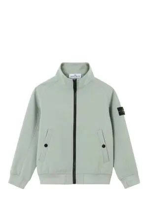 Stone Island Logo Patch Zip-up Jacket - Sage Green