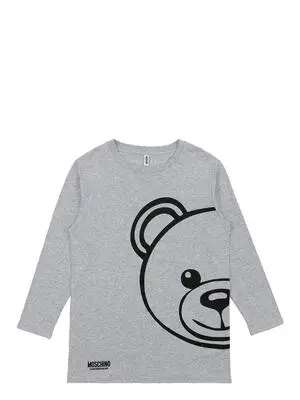 Moschino Teddy Bear Print Long Sleeve T-shirt - Gray