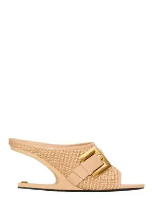 Balmain Anthem No Wedge Mules - Beige