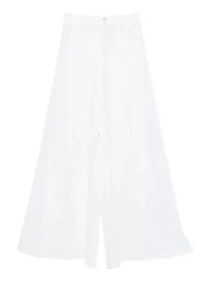 FORTE_FORTE Forte Forte White Button-Fastening Trousers White
