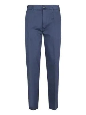 Eleventy Pleated Straight-leg Pants - Blue