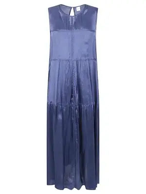 Aspesi Round Neck Sleeveless Maxi Dress - Blue