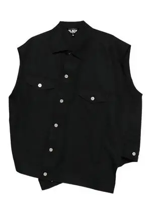 Comme Des Garçons Asymmetric Gilet - Black