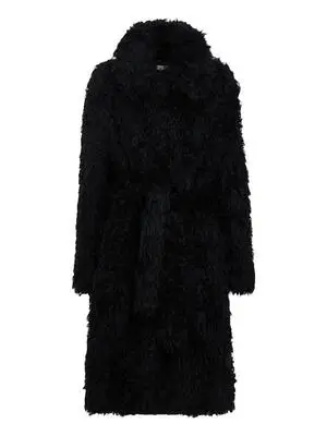 Acne Studios Plush Long Coat - Black