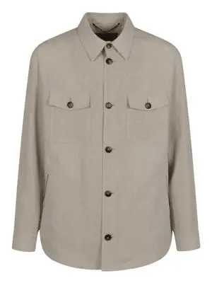 Canali Utility Patch-pocket Jacket - Nude