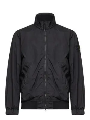 Stone Island Long-sleeved Zip-up Jacket - Black