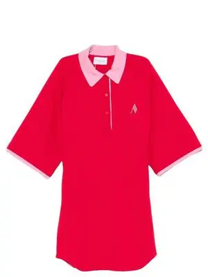 Attico The Il Primo Bagno Polo Mini Dress - Red