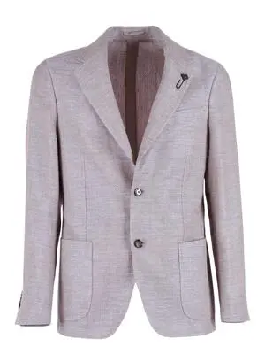 LARDINI Roma Single-breasted Blazer - Gray