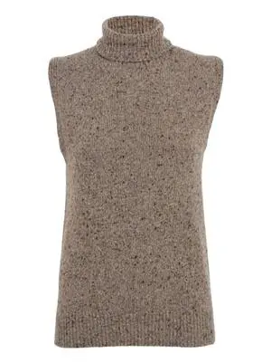 THE ROW Cashmere Turtleneck Vest - Gray