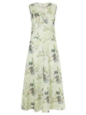 DÔEN DOEN Adelana Printed Ramie Midi Dress